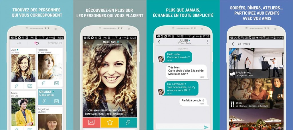 Meetic : les applications iPhone, Android et Windows Phone